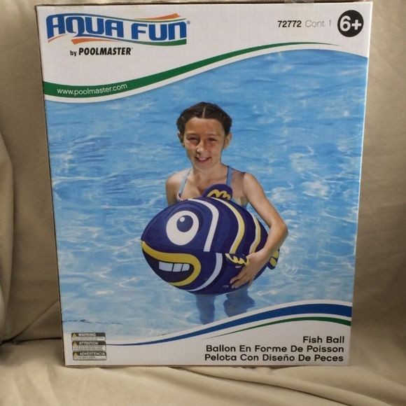 Poolmaster | Toys | Poolmaster Aqua Fun Blue Fish Ball New | Poshmark